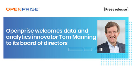 Openprise Welcomes Analytics & Data Innovator Tom Manning