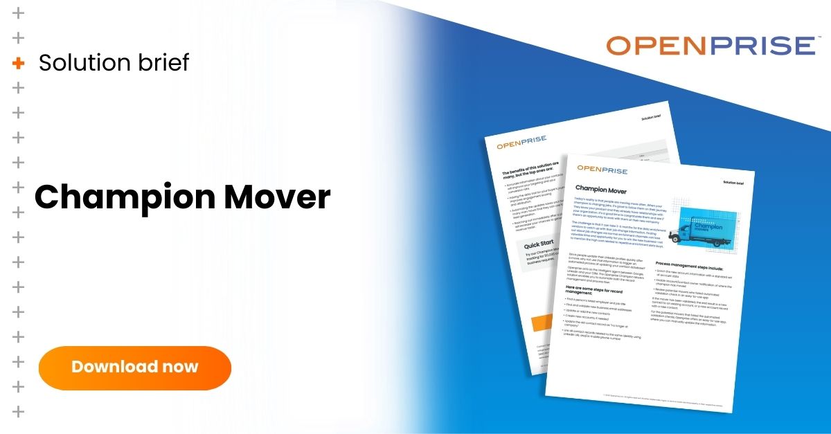 Champion movers solution: Automate job change tracking