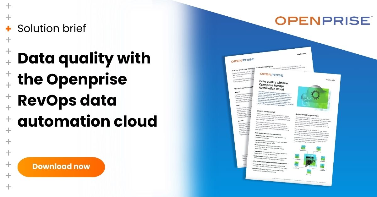 Clean, actionable data with Openprise RevOps Automation Cloud