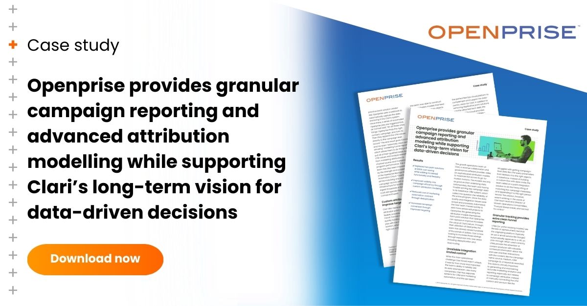 Clari’s success with Openprise’s data-driven attribution